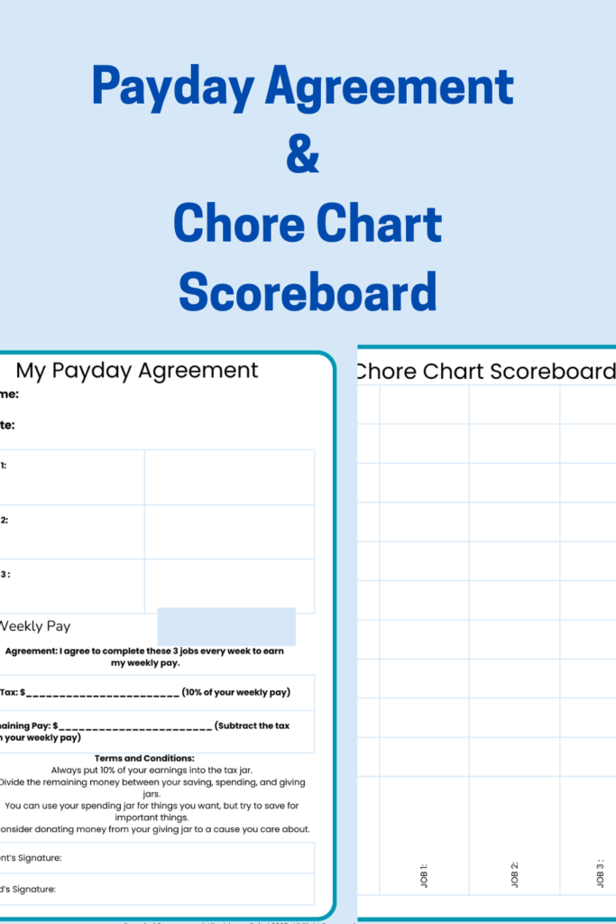 Payday Agreement & Chore Chart Scoreboard - lilacbloomdigital.com